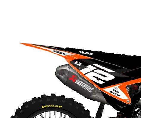 Ktm Glide Orange Graphics Kit Motocross Graphics Decal Kit Custom