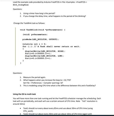 Solved Load The Example Code Provided By Arduino FreeRTOS In Chegg