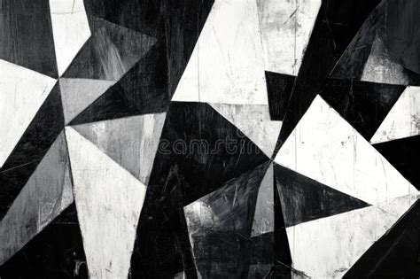 Exploration Of Cubist Forms Through Monochrome Geometric Shapes And