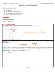 Understanding Calculus II Tutorial Notes On Arc Length Surface