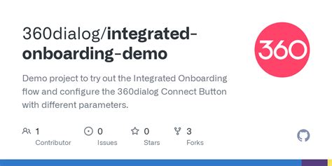 Github 360dialogintegrated Onboarding Demo Demo Project To Try Out