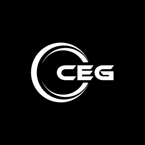 Ceg Letter Logo Design In Illustration Vector Logo Calligraphy