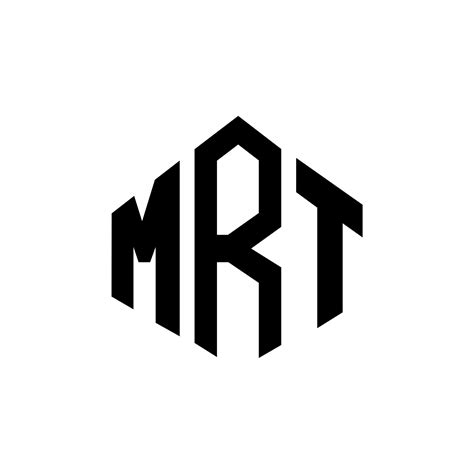 Diseño De Logotipo De Letra Mrt Con Forma De Polígono Mrt Polígono Y