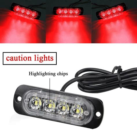 Red Working Light Kit 4led Working Lamp 36w Urgent Grandado