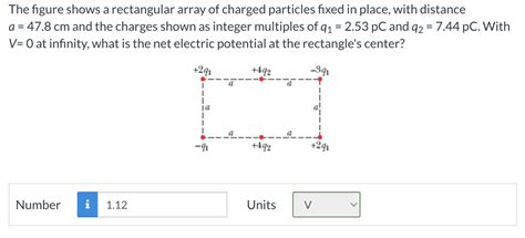 Solved The Figure Shows A Rectangular Array Of Charged