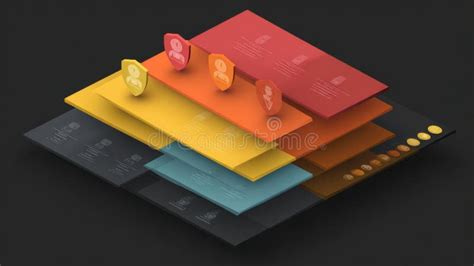 Effective Data Privacy Strategies With Layered Protection And Security Icons For User Safety And