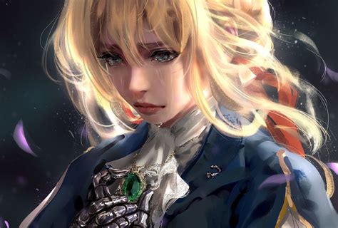 Обои на рабочий стол Violet Evergarden Вайолет Эвергарден из аниме Violet Evergarden Вайолет