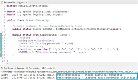 Why Use The Char Array For Storing Passwords Over Strings In Java