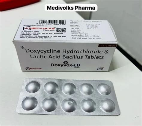 Doxycycline Lactic Acid Bacillus Tablets At Box Doxycycline And Lactic Acid Bacillus