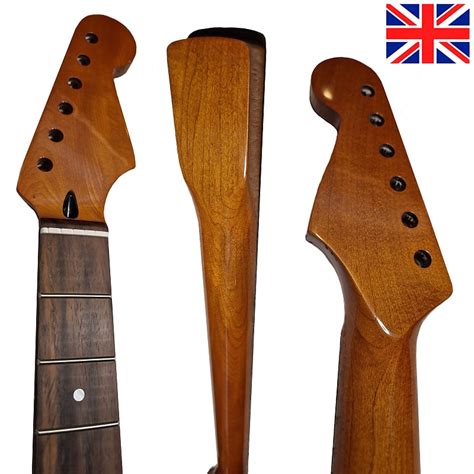 Roasted Maple Rosewood Stratocaster Neck 22 Fret Gloss Reverb