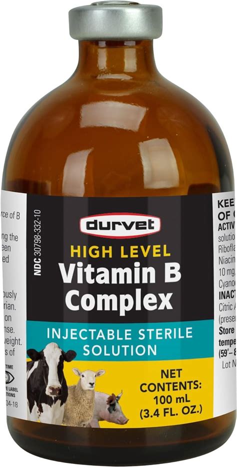 Durvet Vitamin B Complex Injectable Solution 100ml