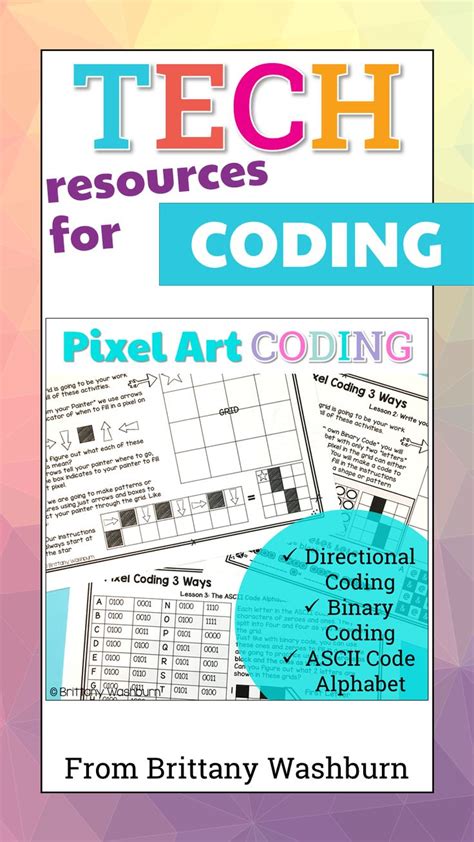 Pixel Art Coding 3 Unplugged Computer Science Lessons Printable Tech
