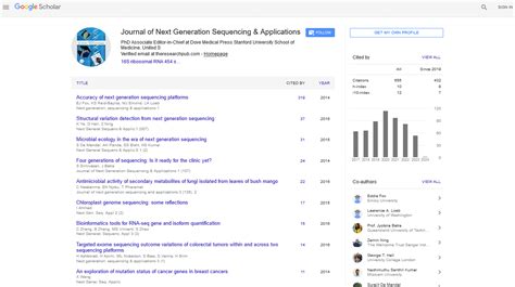 Next Generation Sequencing And Applications Open Access Journals