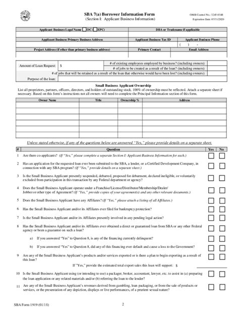 Sba Form Fill Out Sign Online Dochub