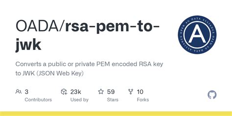 Github Oadarsa Pem To Jwk Converts A Public Or Private Pem Encoded