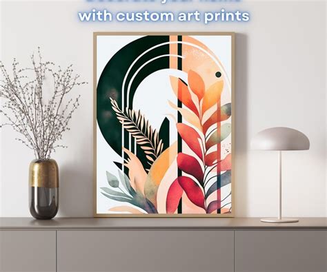 Artstation Boho Flowers Print Bohemian Florals Boho Abstract
