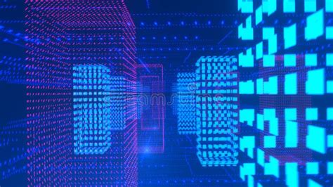 Camera Rotation And Movement Through Abstract Patterns 3d Render Stock