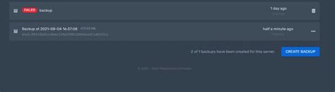 Backup Bug 151others · Issue 3525 · Pterodactylpanel · Github