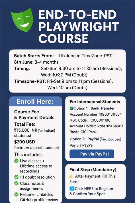 End To End Playwright Automation Live Course By Sidharth Shukla Medium