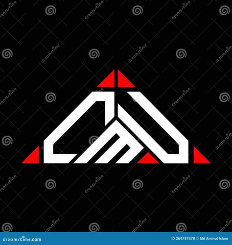 Cmu Letter Logo Creative Design With Vector Graphic Stock Vector
