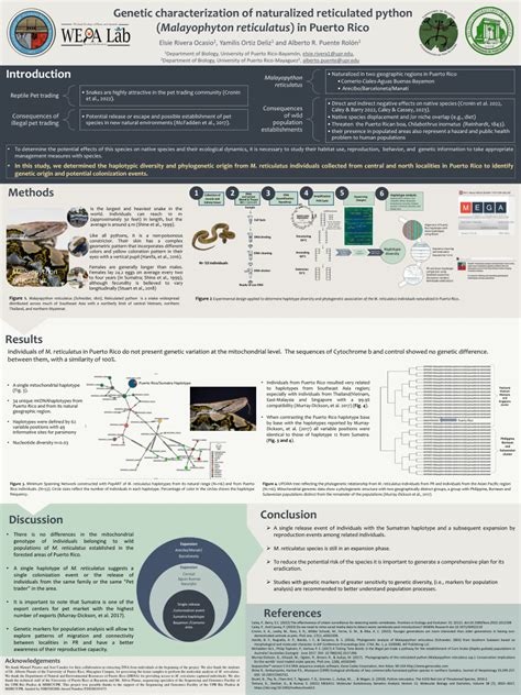 Pdf Genetic Characterization Of Naturalized Reticulated Python