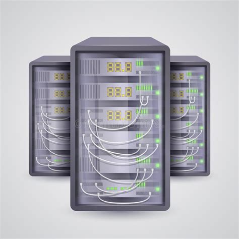 Isolated Smart Battery Cloud Energy Storage System Stock Vector