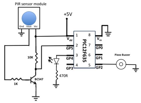 ENGINNERING HOBBY PROJECTS MOTION SENSOR USING PIR SENSOR MODULE WITH PIC MICROCONTROLLER AND