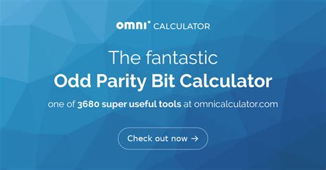 odd parity bit calculator