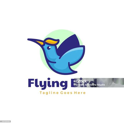 Vector Illustration Flying Bird Simple Mascot Style Stock Illustration Download Image Now Istock
