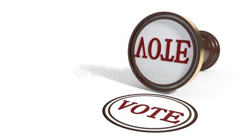 Election Seal On A White Background 3d Rendering Stock Illustration