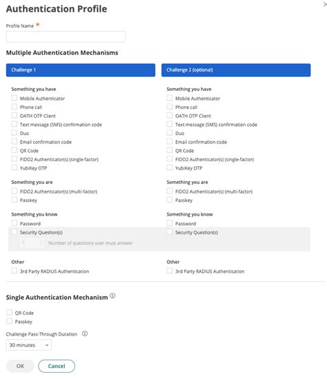 Create Authentication Profiles