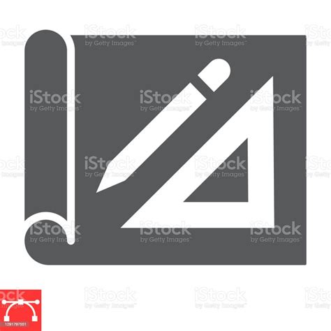 디자인 프로젝트 글리프 아이콘 집 계획 및 청사진 아키텍처 사인 벡터 그래픽 편집 가능한 스트로크 솔리드 아이콘 Eps 10 가구에 대한 스톡 벡터 아트 및 기타 이미지