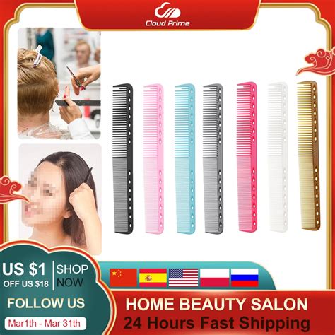 미용실 플랫 탑 헤어 커팅 빗 전문 헤어 빗 정전기 방지 플라스틱 헤어 케어 스타일링 도구 9 가지 색상빗 Aliexpress