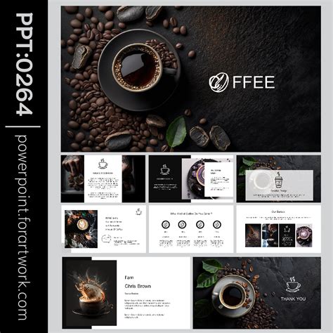 เทมเพลต Powerpoint เมนูกาแฟ Coffee ธีมสีดำ ขาว มินิมอลสวยๆ 0264 เทมเพลต Powerpoint สวยๆ