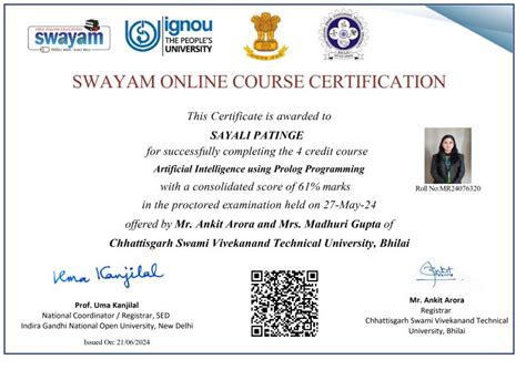 sayali patinge on linkedin swayam nptel artificialintelligence