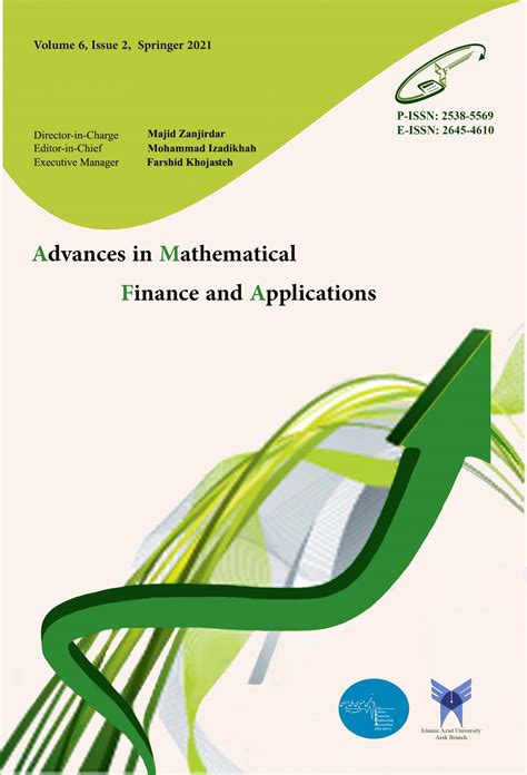 Advances In Mathematical Finance And Applications چاپ مقاله در مجله Advances In Mathematical