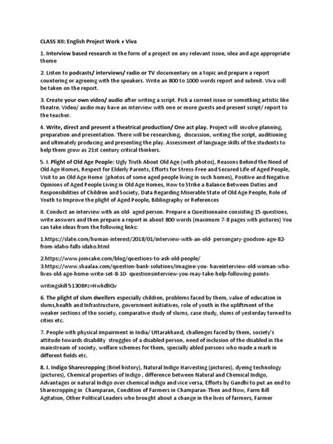 Class Xii Eng Projects Nk M Pdf