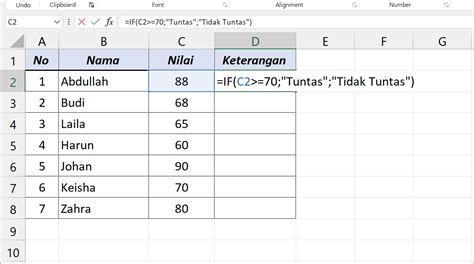 Penjelasan Fungsi If Di Excel Amustilan