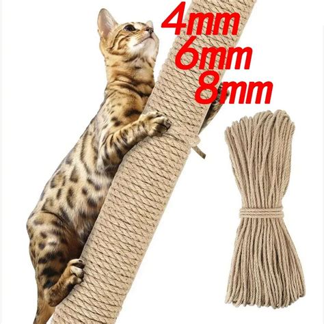Natural Sisal Rope For Cat Tree Diy Scratching Post Toy Climbing Frame
