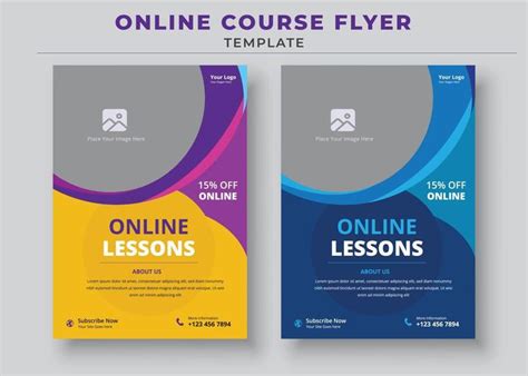 Course Flyer Template Online Class Flyers Education Flyer Online
