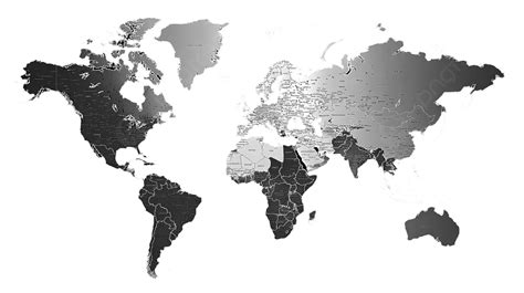 Plantilla En Blanco Del Mapa Del Mundo Mapa Del Mundo En Perspectiva