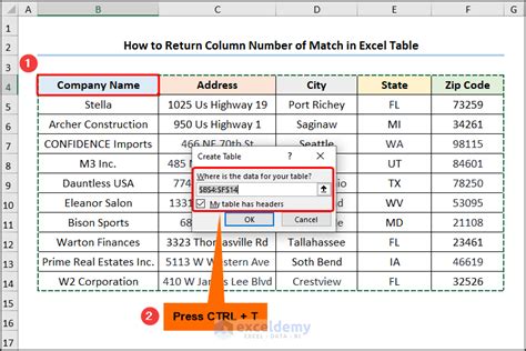 How To Return The Column Number Of A Match In Excel 5 Methods