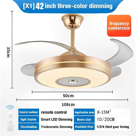 Ceiling Fan 100w Kipas Dinding Fan Light Three Color Dimming White Light Warm Light Warm