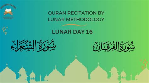 Lunar Recitation Methodology Day 16 Surah Al Furqan And Surah Ash
