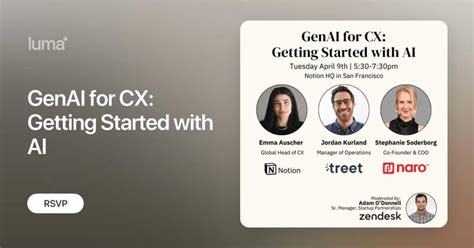 Stephanie Soderborg On Linkedin Genai For Cx Getting Started With Ai · Luma