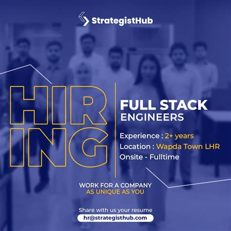 Hiring Fullstackengineer Hiring Fullstackengineer Jobopening Wapdatownlahore Careergrowth