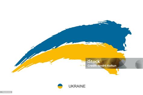 수채화 그림 우크라이나 국기입니다 그런 지 브러시 노란색과 파란색 스트로크 우크라이나어 독립 기념일 기호입니다 벡터 개념에 대한 스톡 벡터 아트 및 기타 이미지 Istock