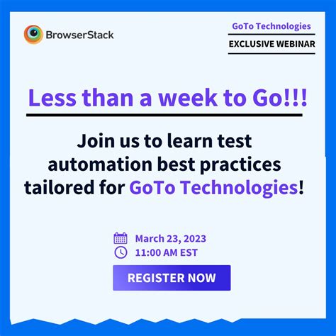 Browserstack On Linkedin Browserstack Day Webinar Goto Technologies Mar 2023 Browserstack