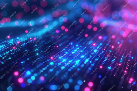 Premium Photo Digital Data Stream Background With Binary Code The Flow Information Of Cyber