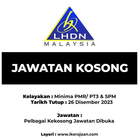 Lembaga Hasil Dalam Negeri Lhdn Buka Pengambilan Terkini